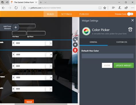 Color Picker Form Widgets Jotform
