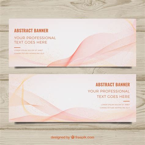 파도 함께 현대 배너 무료 벡터