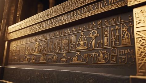 Premium Ai Image An Ancient Egyptian Tomb With Hieroglyphics Golden