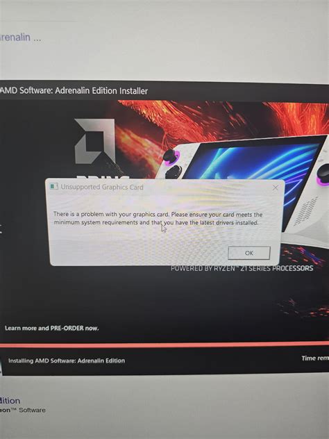 unsupported gp card message adrenaline r amdhelp