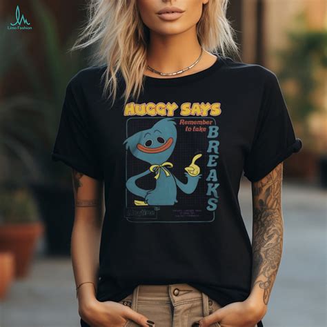 Poppy Playtime Merch Huggy Wuggy Huggy Says Tee Shirt