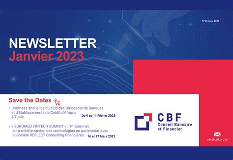 Newsletter N°13 Du Cbf Janvier 2023 Conseil Bancaire Et Financier
