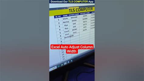 Excel Auto Adjust Column Width In 5 Sec Excel Viral Exceltips