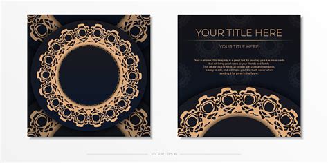 고급 패턴이 있는 블랙 컬러의 프린트 디자인 엽서를 위한 정사각형 벡터 템플릿입니다 빈티지 장식품으로 초대 카드를 준비합니다 0