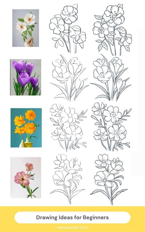 32 Drawing Ideas Easy Doodles Of Plants Flower Drawing Tutorials