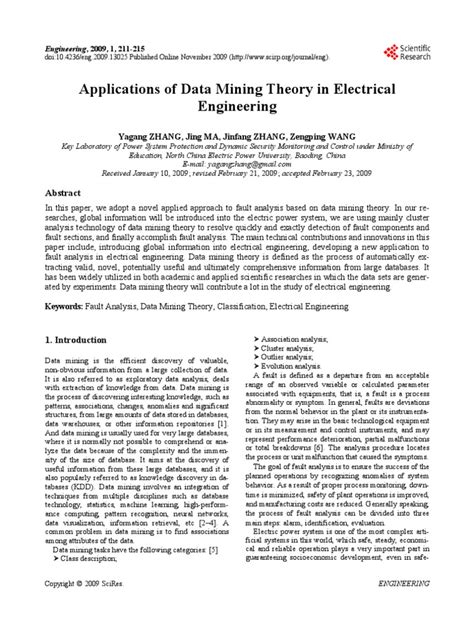 Applications Of Data Mining Theory In Electrical Pdf Data Mining
