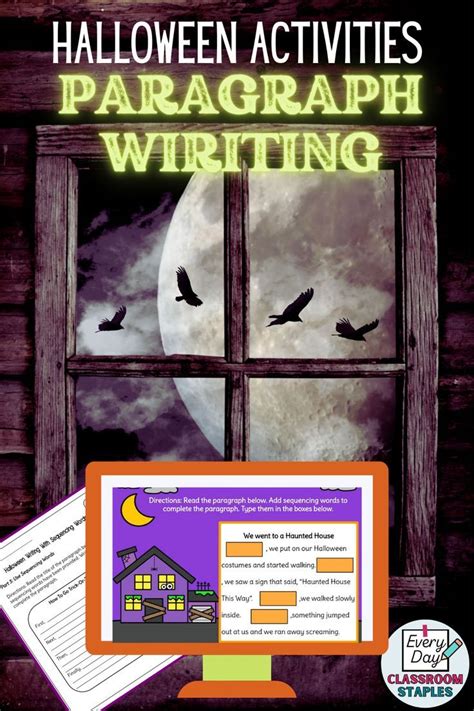 Halloween Paragraph Writing Activity Digital And Print Using