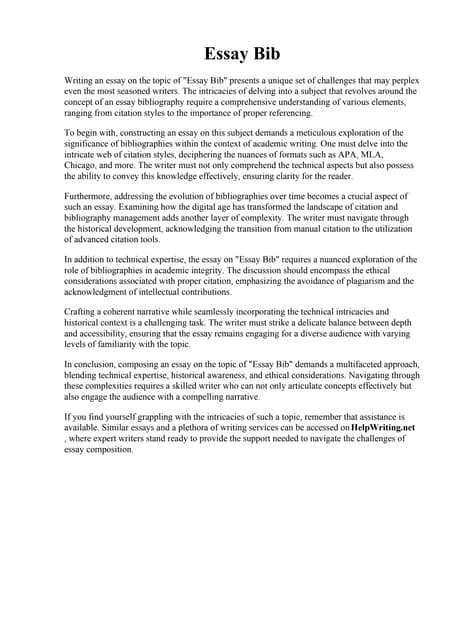 Essay Bib Pdfessay Bib Double Spaced Mla Format Example Mla Style Research Paper Examples