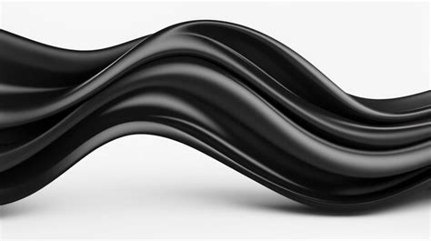 Abstract Black Waveforms Fluid Curves On White Background Premium Ai Generated Image