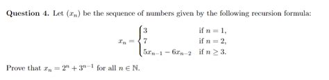 Solved Question Let Xn Be The Sequence Of Numbers Given Chegg