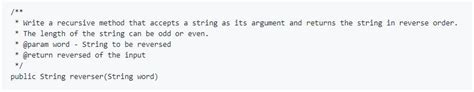 Solved Write A Recursive Method That Accepts A String As Its
