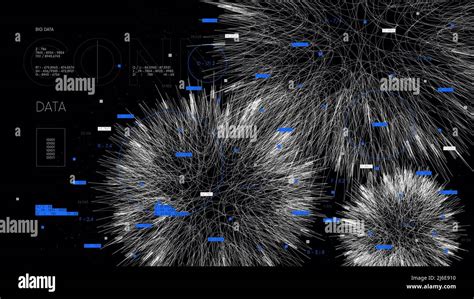 Abstract Futuristic Big Data Hologram Rendering Information Clouds