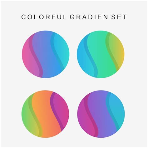 Premium Vector Colorful Gradient Set Design