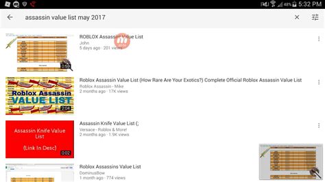 Assassin Mythic Value Youtube