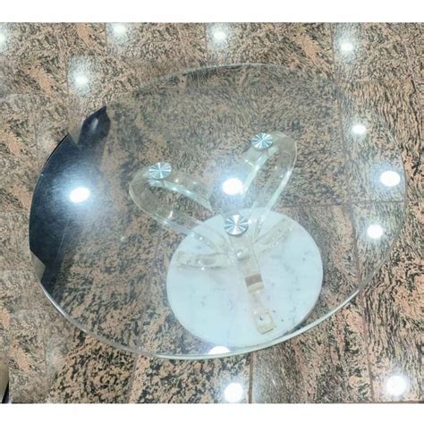 Stainless Steel Round Glass Office Table Size 3 X 3 Feet At ₹ 2000