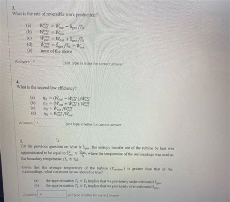 Solved Turbine Problem Work Is Produced By A Turbine By Chegg Com