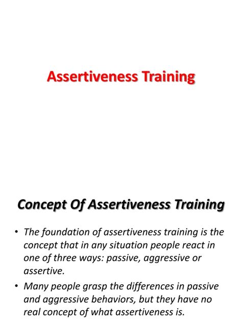 Assertiveness Training Pdf