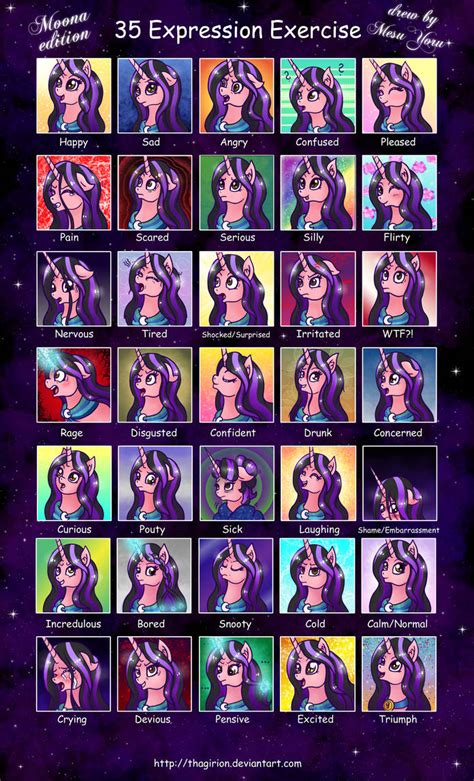 35 expressions exercise by mesuyoru on deviantart