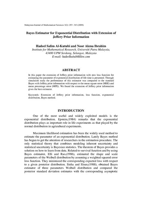Bayes Estimator For Exponential Distribution With Extension Of Jeffery