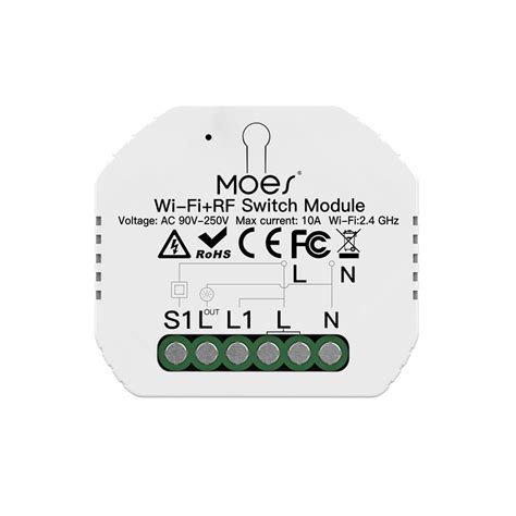 Moes Mini Wifi Rf433 Smart Light Switch Module Diy Relay Wrm 104 Ms