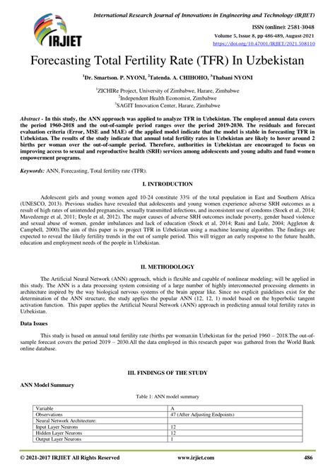 Pdf Forecasting Total Fertility Rates