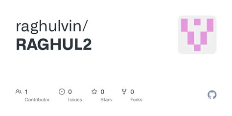 GitHub Raghulvin RAGHUL2