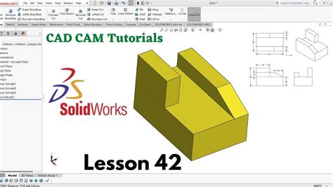 SolidWorks Education Lesson SolidWorks Tutorials CAD CAM Tutorials YouTube