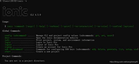 【ionic4】——安装指定版本 ionic4 npm版本 csdn博客