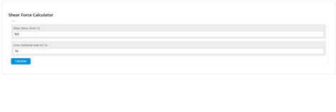 Shear Force Calculator Calculator Academy