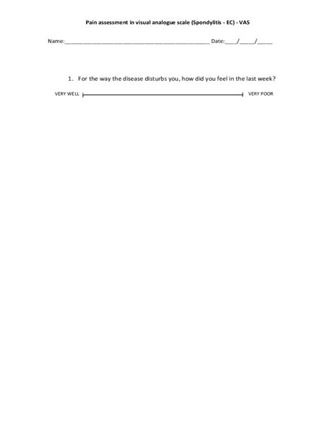 Fillable Online Validity And Reliability Of Visual Analogue Scale Vas Fax Email Print