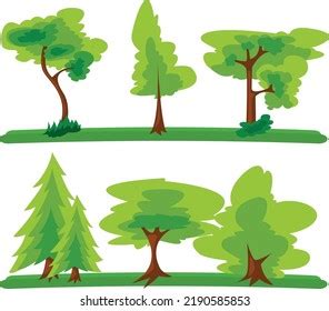 Set Trees Design Type Trees Stock Vector Royalty Free 2190585853 Shutterstock