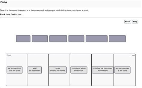 solved describe the correct sequence in the process of