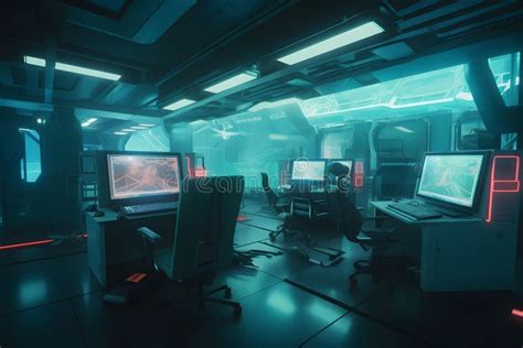 In The System Control Room Operator And Administrator Neural Network Ai Generated Stock