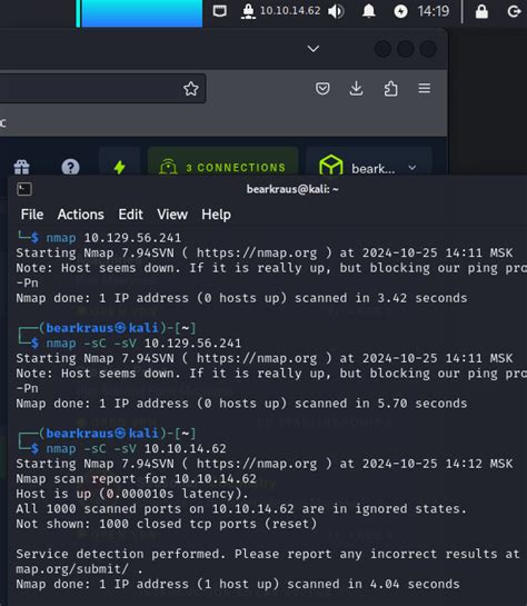 Openvpn в Hackthebox не получается отсканировать сеть машиныне видит или неправильно