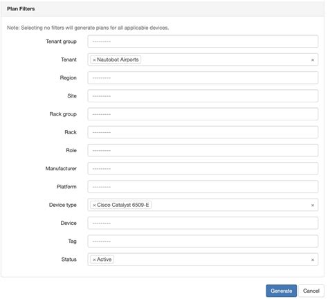 Navigate Config Plans Nautobot Golden Configuration Documentation