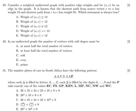 Solved 29 Consider A Weighted Undirected Graph With