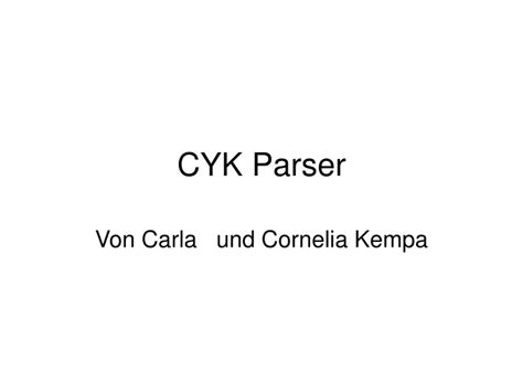 ppt cyk parser powerpoint presentation free download id 9392307