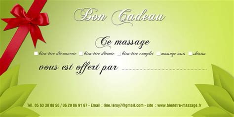 Bien être Massage Bon Cadeau