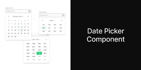 date picker component figma ui kit ui4free