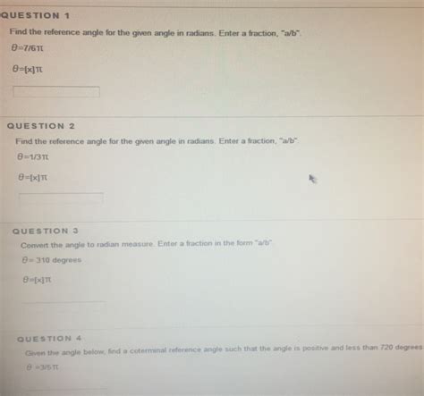 Solved Find The Reference Angle For The Given Angle In Chegg