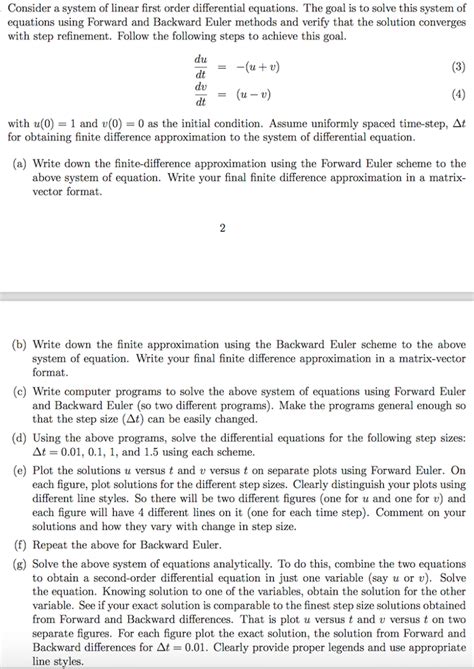 solved consider a system of linear first order differential
