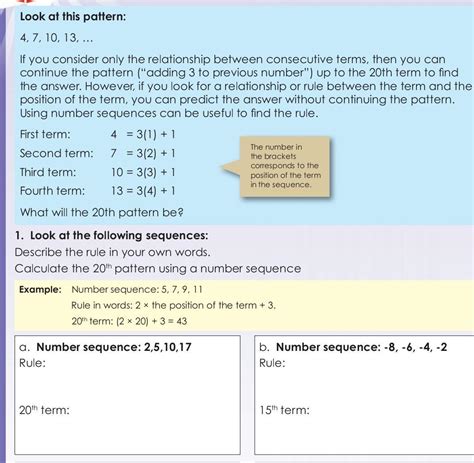 Calculate The 20th Pattern Using A Number Sequence Example Number