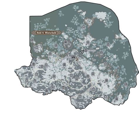 Winterhold Hold Map Карта Карта мира Значки