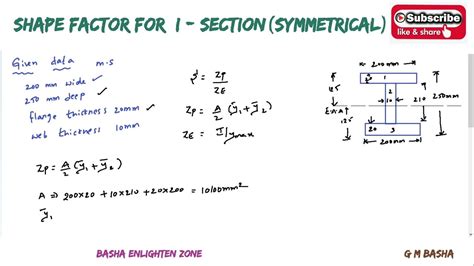 Shape Factor For I Section Youtube