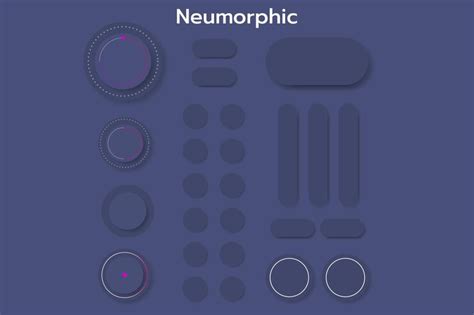 Premium Vector Neumorphism Ui Design Element Set Simple Trendy