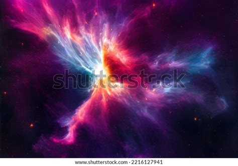 Massive Supernova Explodes Space Stock Illustration 2216127941