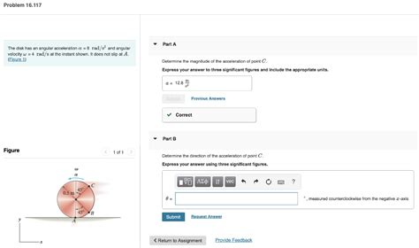 Solved Problem Part A The Disk Has An Angular Chegg