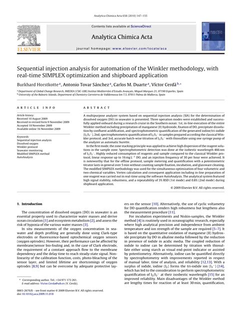 Pdf Shipboard Application Of An Automated Multipurpose Sequential