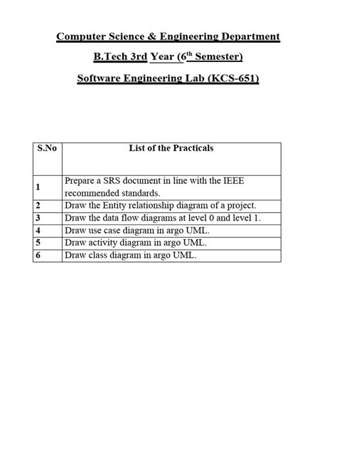 Software Engineering Lab Manual Pdf Class Computer Programming