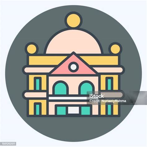 아이콘 위엄있는 집입니다 숙박 시설 기호와 관련이 있습니다 컬러 메이트 스타일 심플한 디자인 편집 가능 간단한 그림 0명에 대한 스톡 벡터 아트 및 기타 이미지 Istock